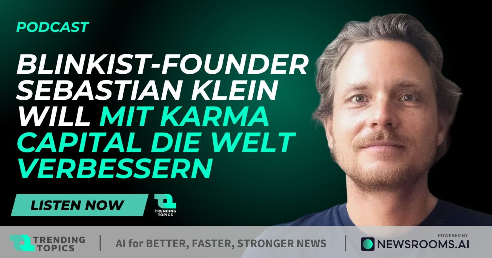 Blinkist-Founder Sebastian Klein will mit Karma Capital die Welt verbessern