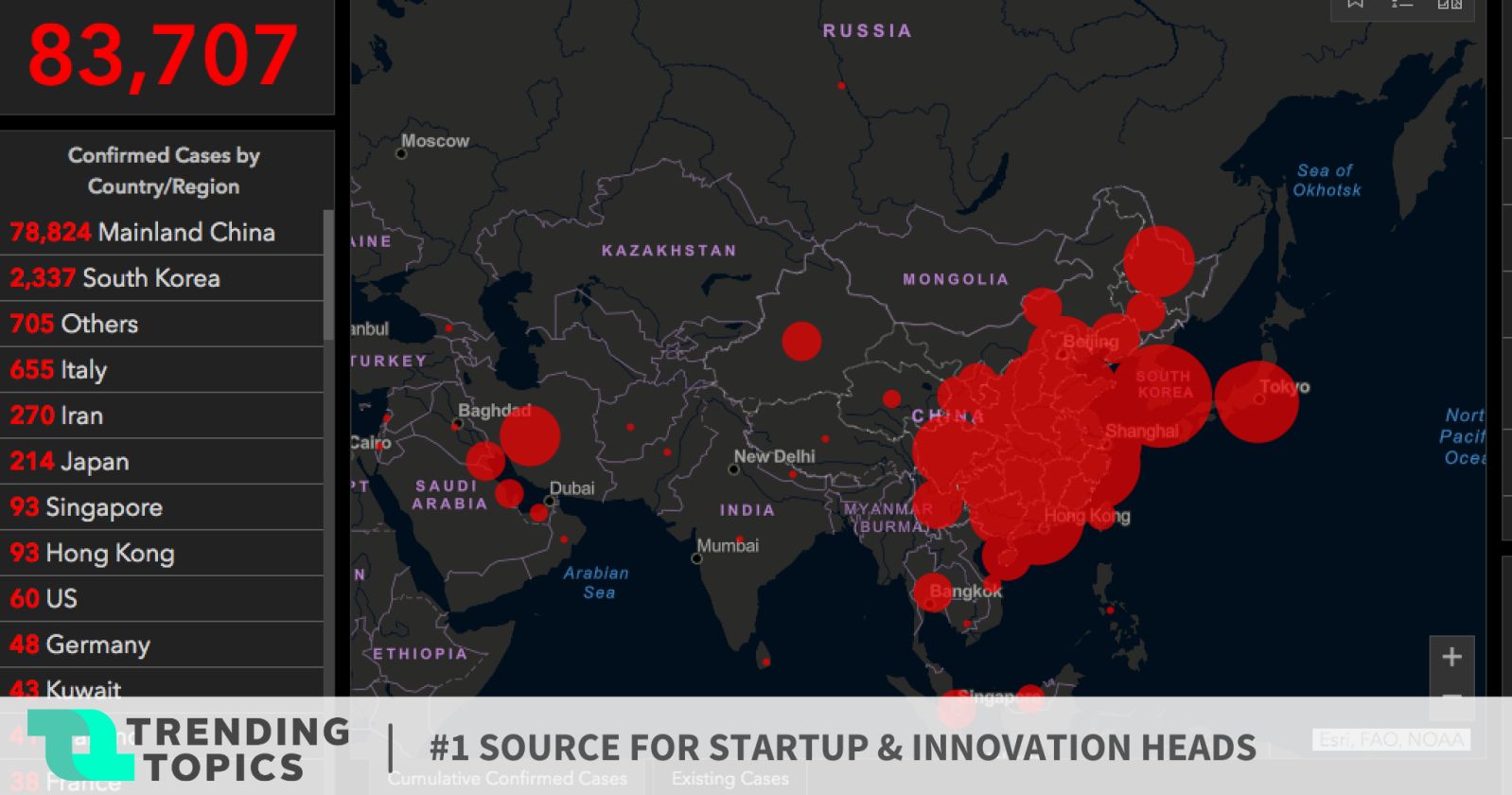 Coronavirus: An Interactive Map Shows The Spread Of The Infection Real-Time